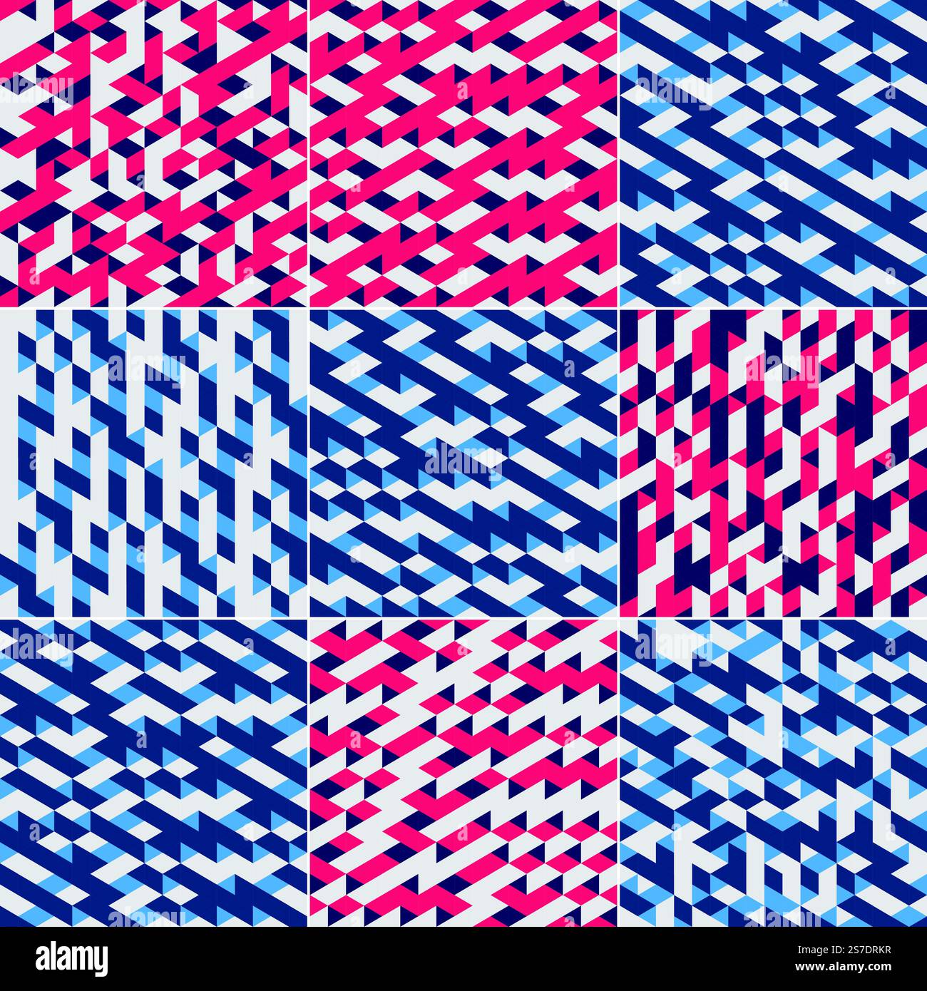 Title sheet covers set with colorful isometric shapes and lines that ...