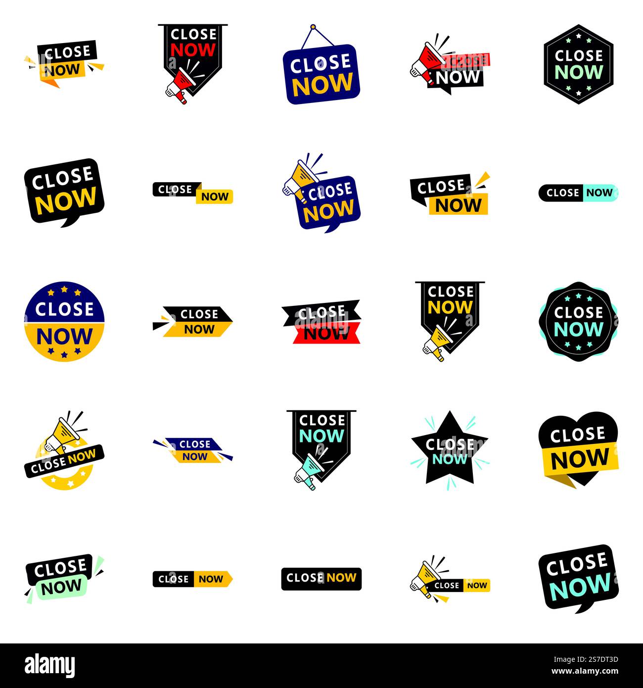 Close the Sale Text Banners Pack of 25 Stock Vector Image & Art - Alamy