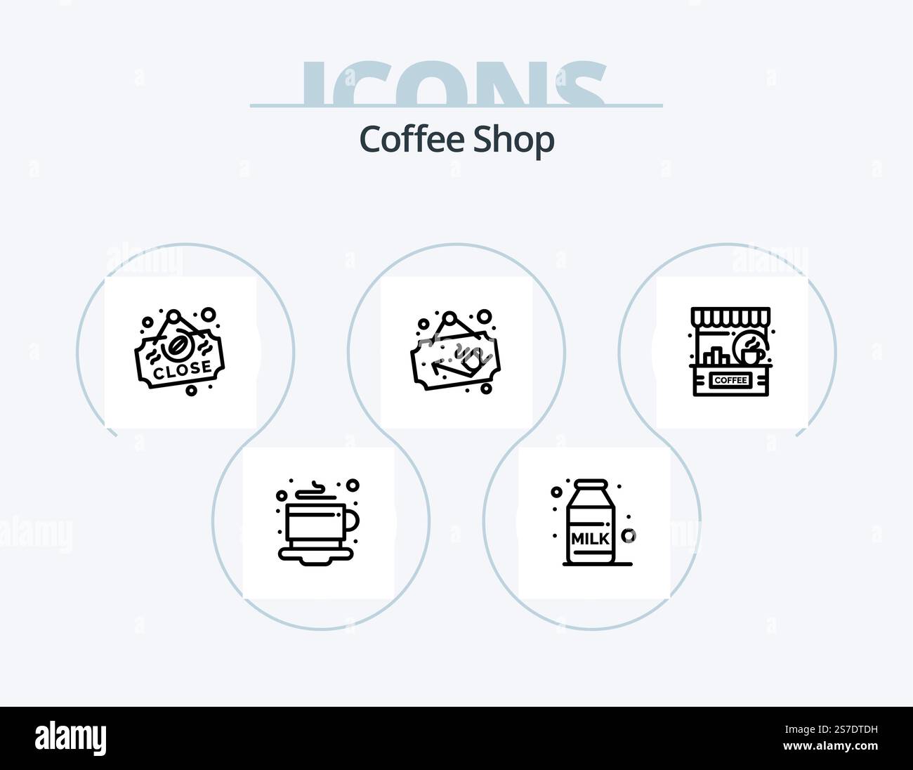Coffee Shop Line Icon Pack 5 Icon Design. barista. coffee. sign. break ...
