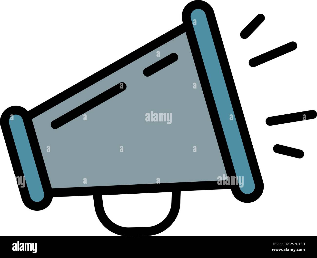 Police megaphone icon outline vector. Security equipment. Guard ...
