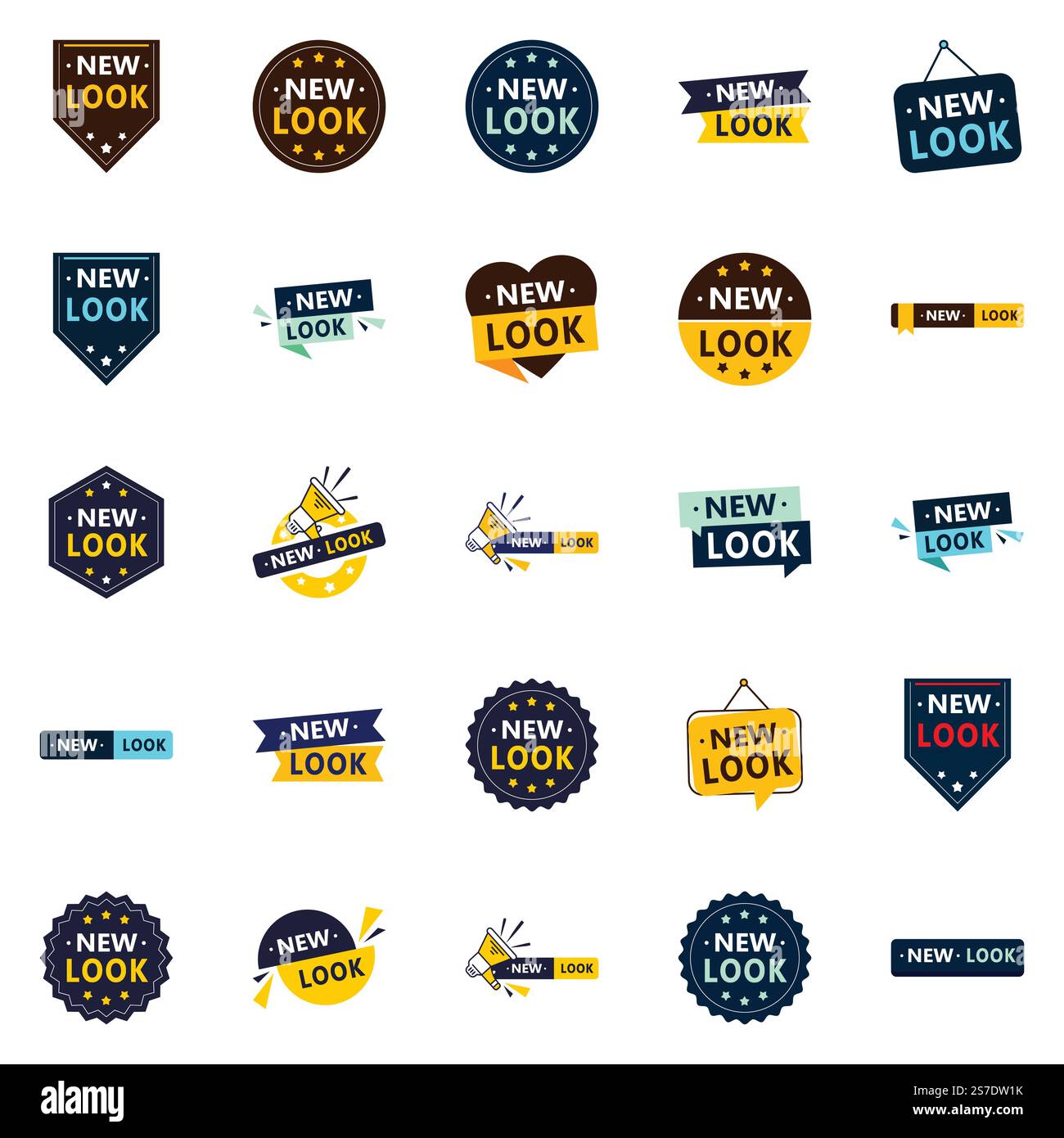 New Look 25 innovative vector designs to revamp your brand image Stock ...