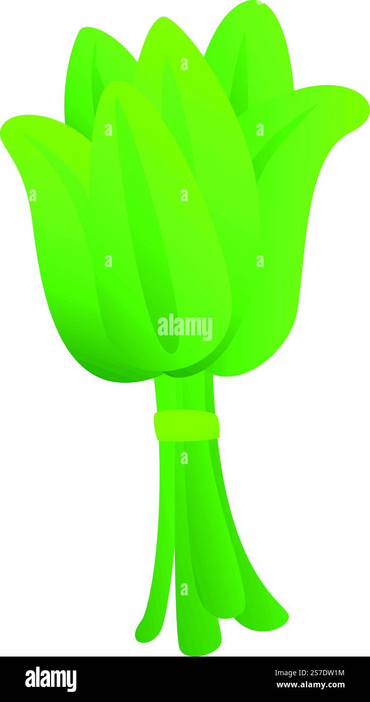 Sage bunch icon cartoon vector. Leaf plant. Mint herbal. Sage bunch ...