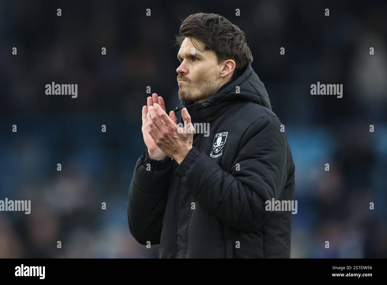 Leeds, UK. 19th Jan, 2025. Danny Röhl manager of Sheffield Wednesday ...