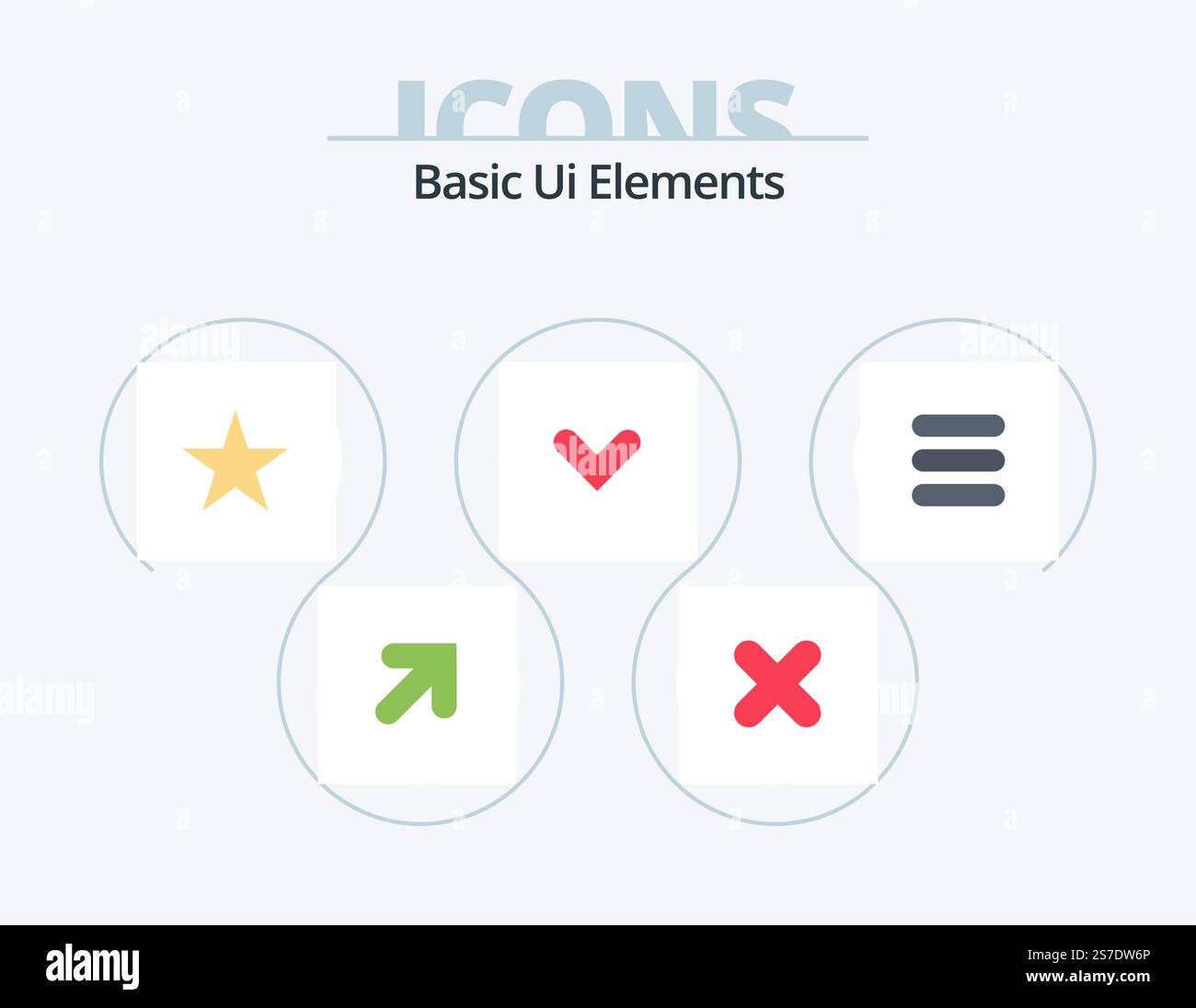 Basic Ui Elements Flat Icon Pack 5 Icon Design. . task. star. list ...