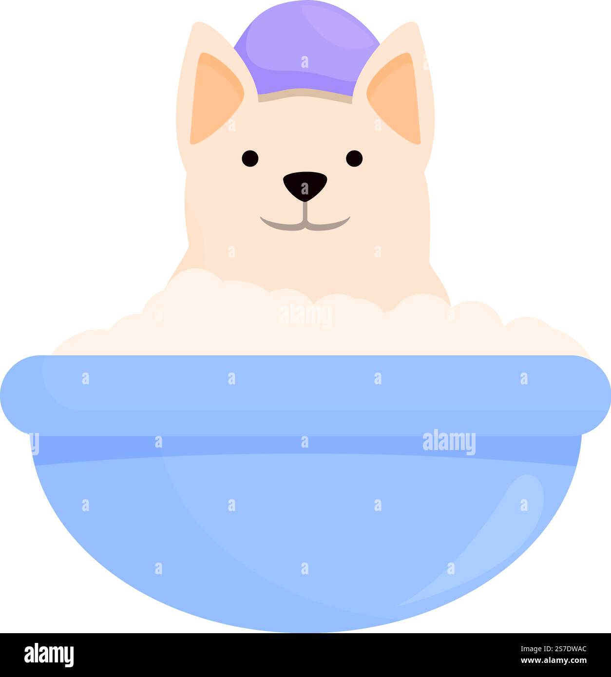 Wash pet icon cartoon vector. Spa dog. Bath animal. Wash pet icon ...