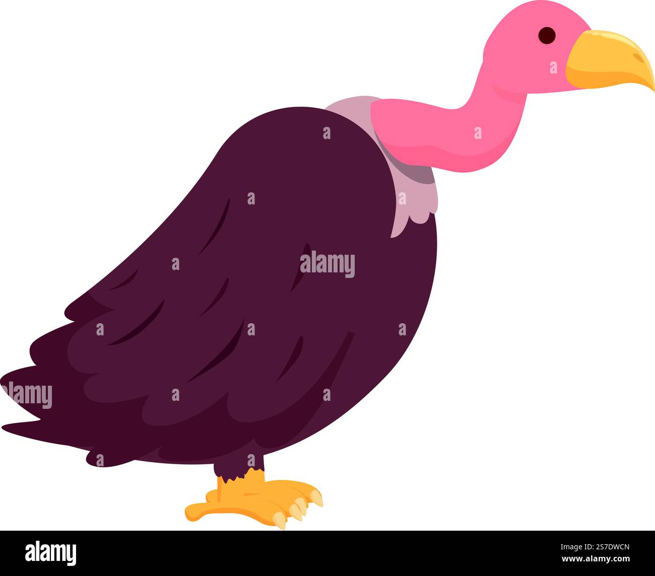 Old vulture icon cartoon vector. Animal tattoo. African feather. Old ...