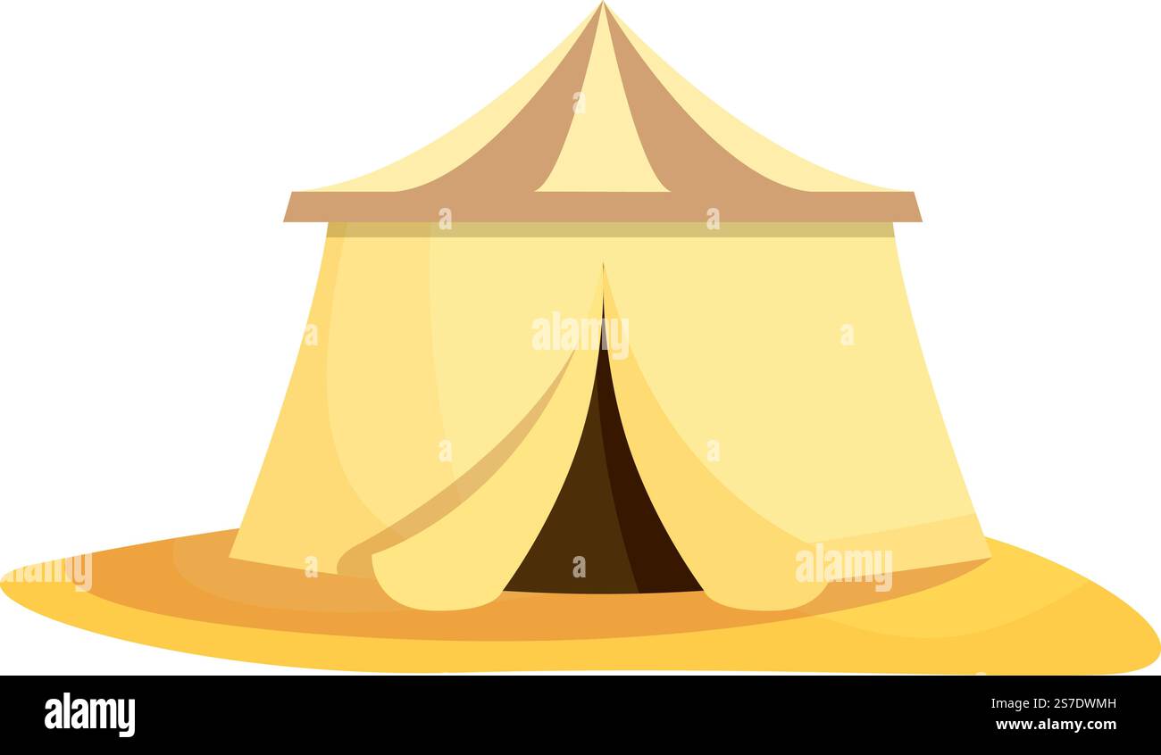 Arab tent icon cartoon vector. Desert camp. Islamic house. Arab tent ...
