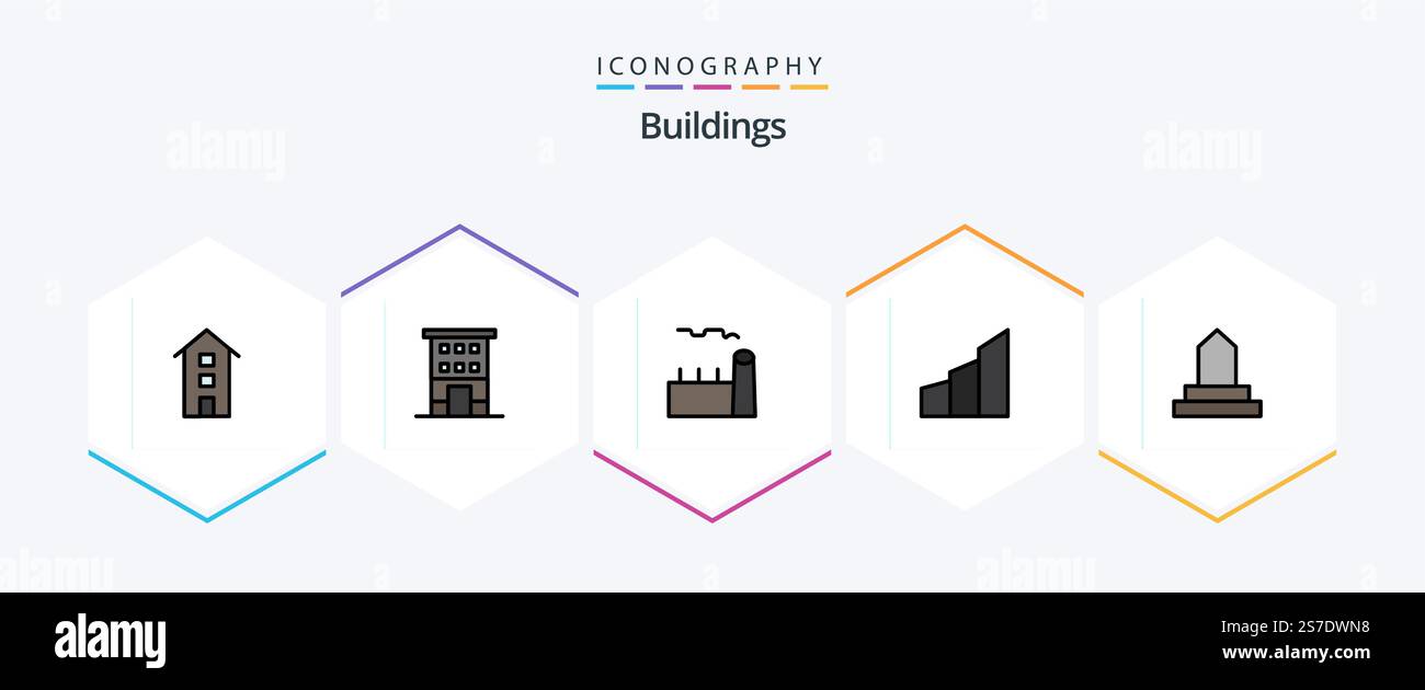 Buildings 25 FilledLine icon pack including buildings. apartments. shop ...