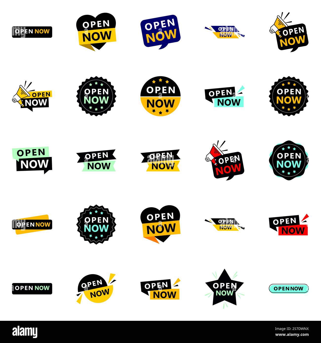 25 Unique Open Now Banners for Your Business Stock Vector Image & Art ...