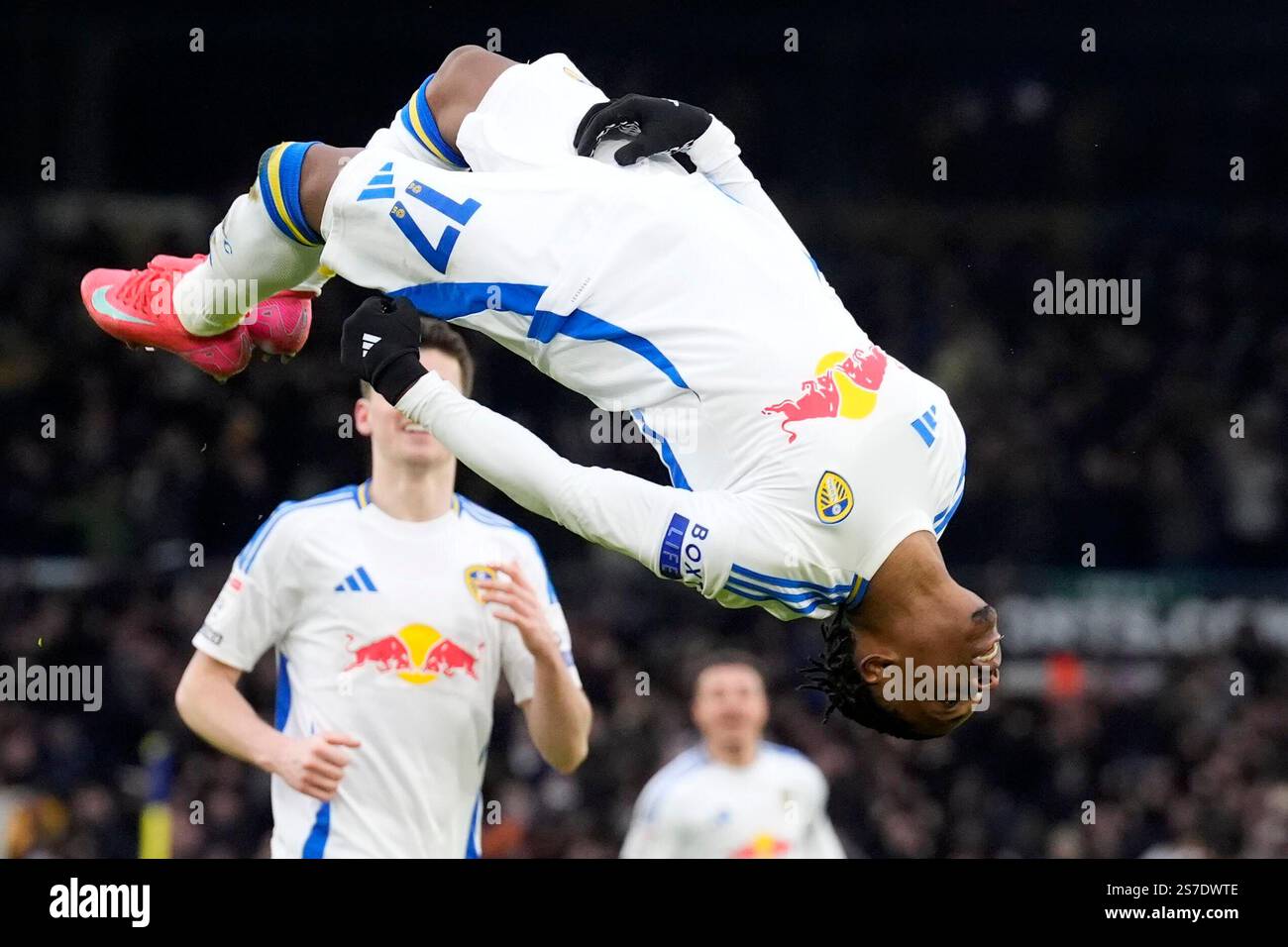 Leeds United's Largie Ramazani celebrates after scoring his side second ...