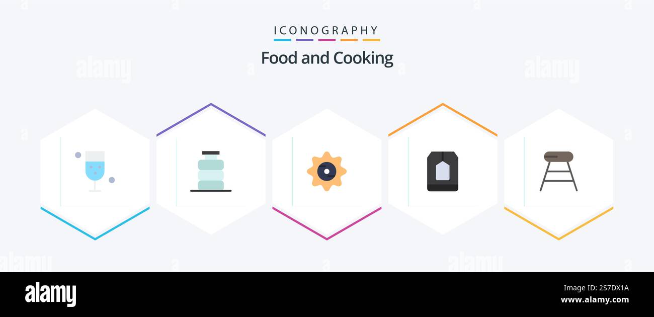 Food 25 Flat icon pack including food. ceylon. drink. bag. drink Stock ...