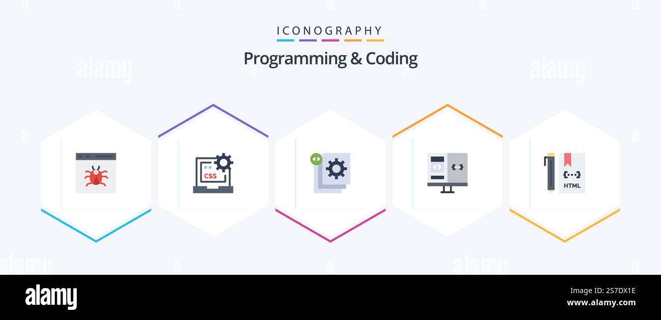 Programming And Coding 25 Flat Icon Pack Including Computer App Develop Programming
