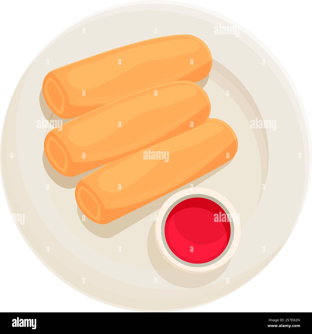 Fresh spring roll icon cartoon vector. Food cuisine. China meal. Fresh ...