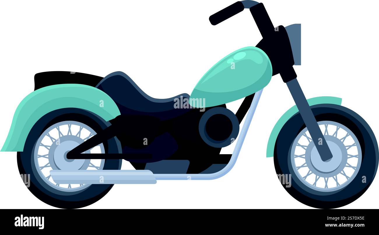 Classic chopper icon cartoon vector. Bike road. Motor sport. Classic ...