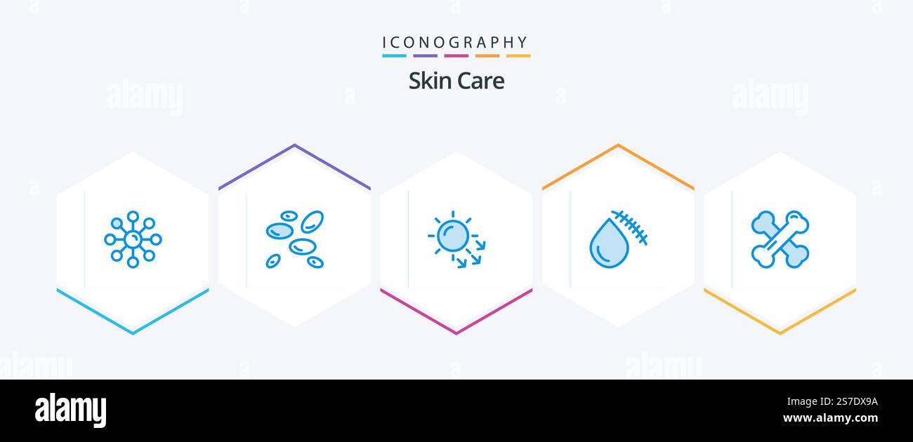Skin 25 Blue icon pack including wound. cut. white cells. blood. skin ...
