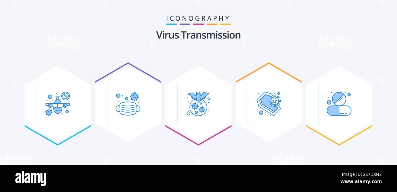 Virus Transmission 25 Blue icon pack including drug. infection. bat ...
