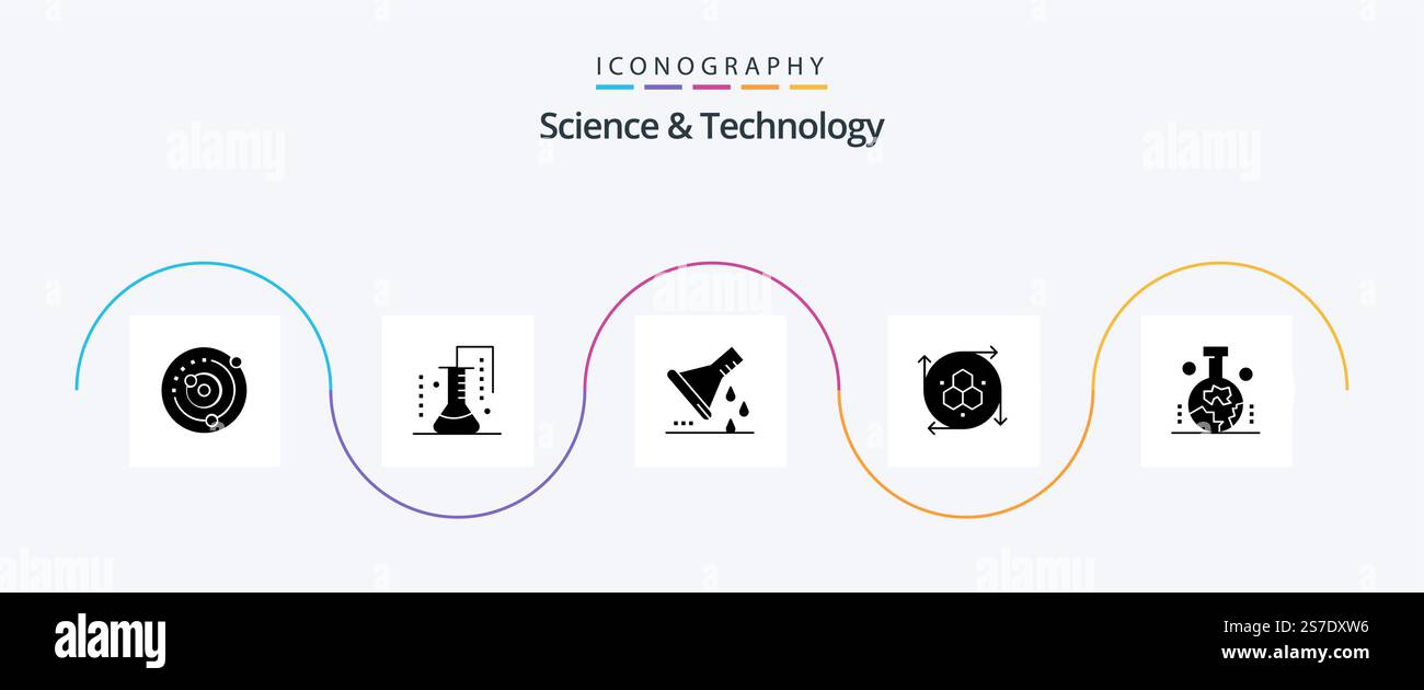 Science And Technology Glyph 5 Icon Pack Including modeling application ...