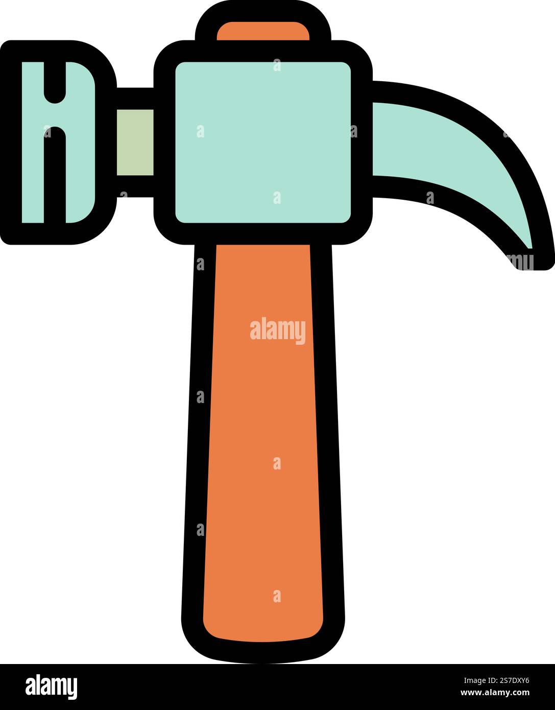 Hammer icon outline vector. Carpenter tool. Repairman tool. Hammer icon outline vector ...