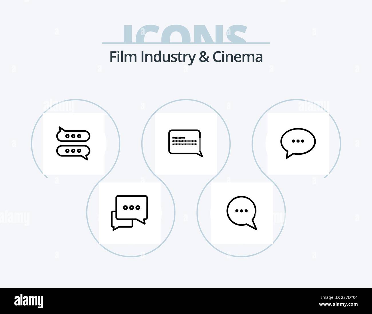 Cenima Line Icon Pack 5 Icon Design. movie. end. paper. panorama ...
