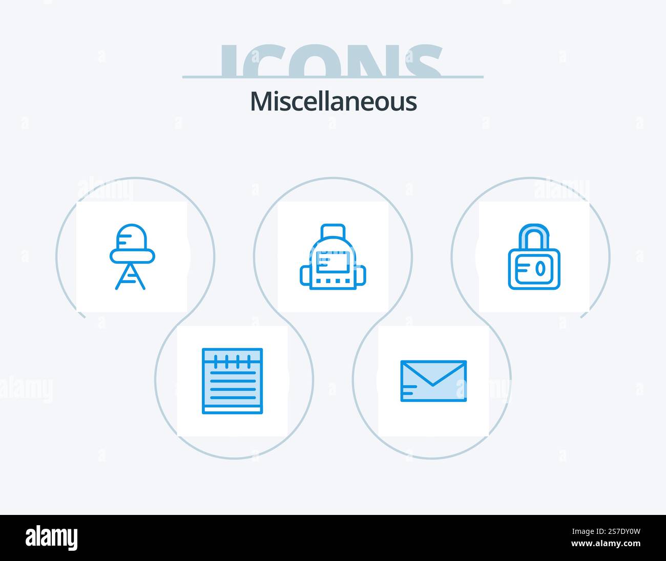 Miscellaneous Blue Icon Pack 5 Icon Design. . . light. study. lock ...