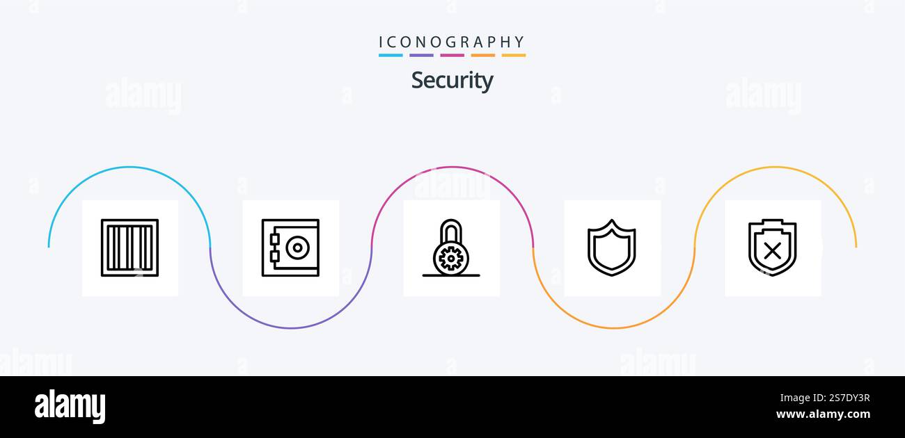 Security Line 5 Icon Pack Including . options. warning. security Stock ...