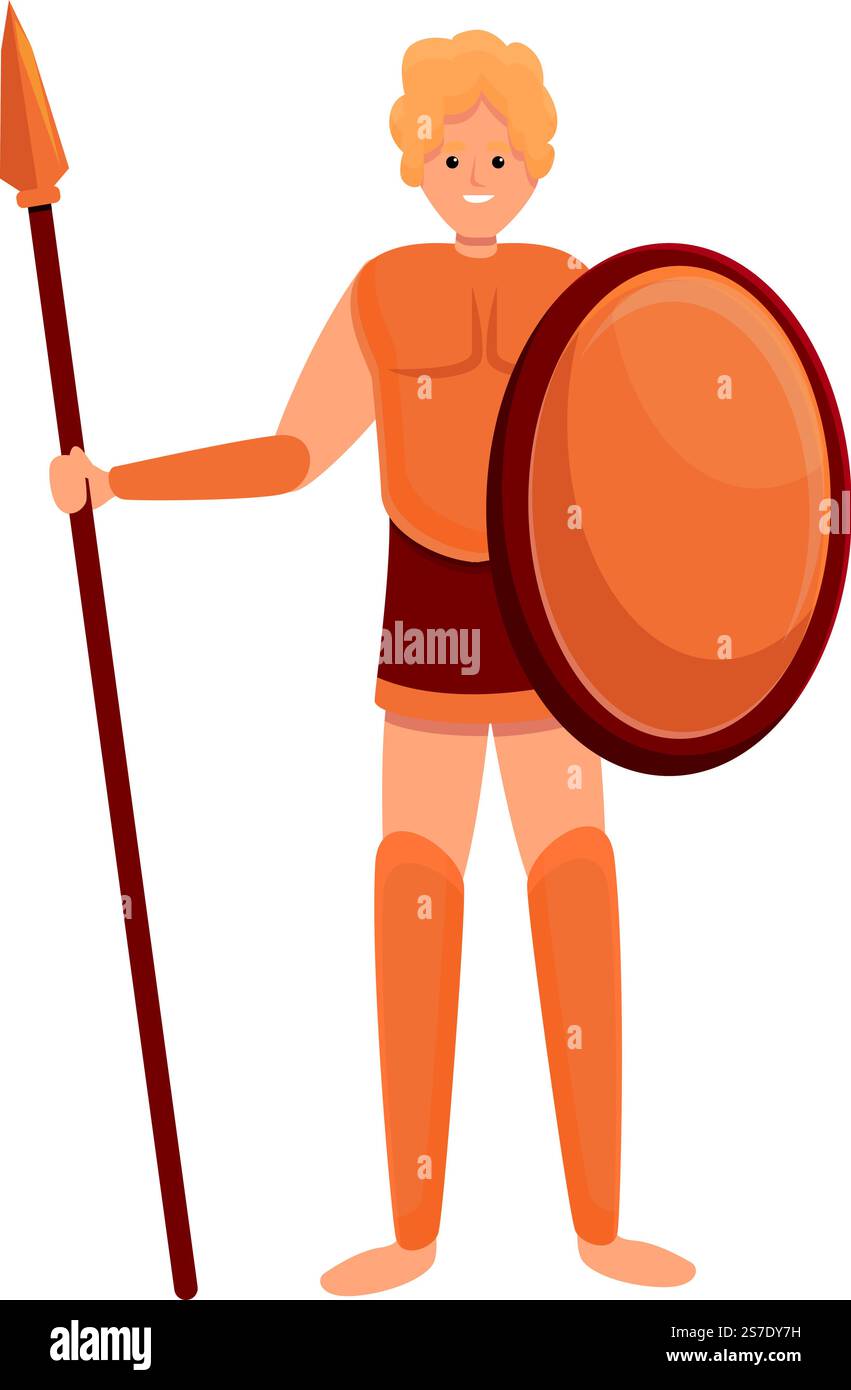 Greek warrior icon cartoon vector. Vase history. Art culture. Greek ...