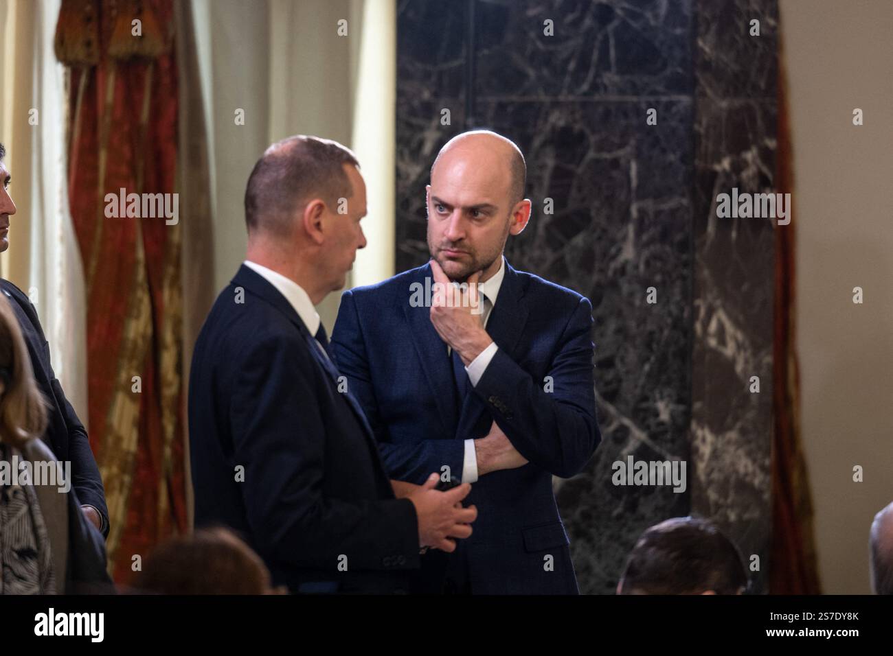 Beirut, Lebanon. 17th Jan, 2025. L-R : Emmanuel Bonne and Jean-Noël ...