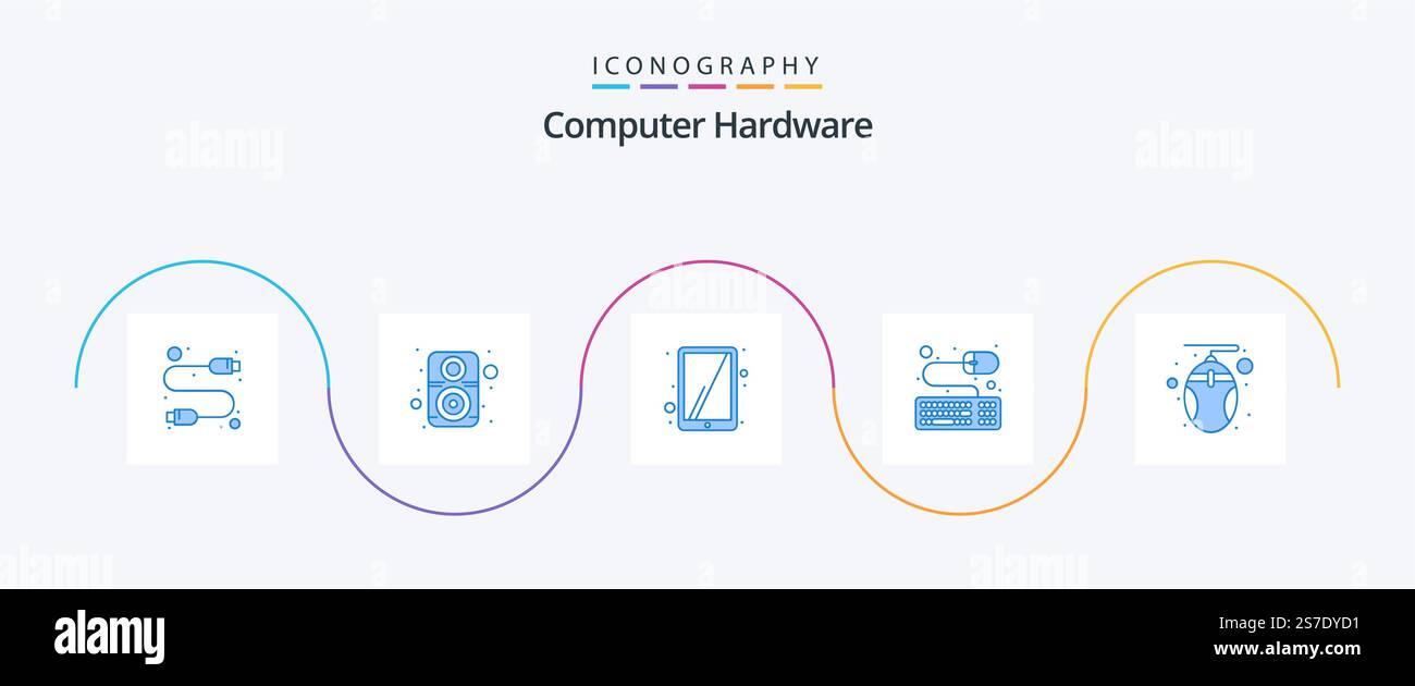 Computer Hardware Blue 5 Icon Pack Including technology. hardware. ipad ...