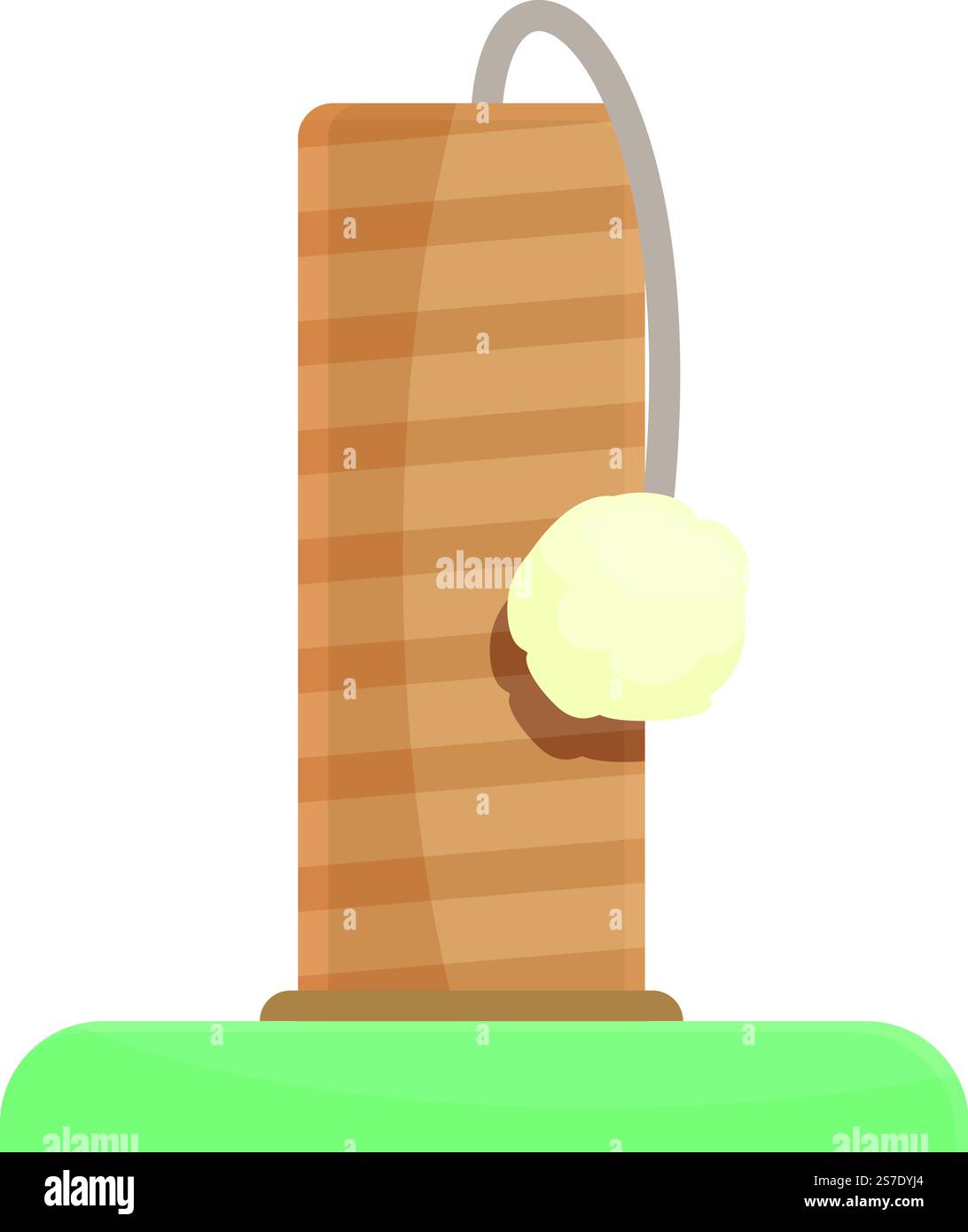 Scratch tower icon cartoon vector. Cat post. Toy pet. Scratch tower ...