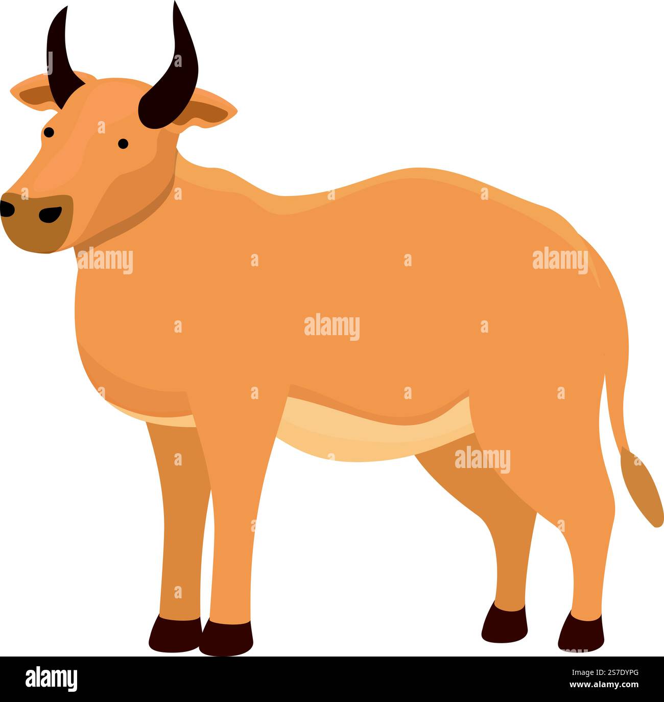 Color cow icon cartoon vector. Farm breed. Eat grass. Color cow icon ...