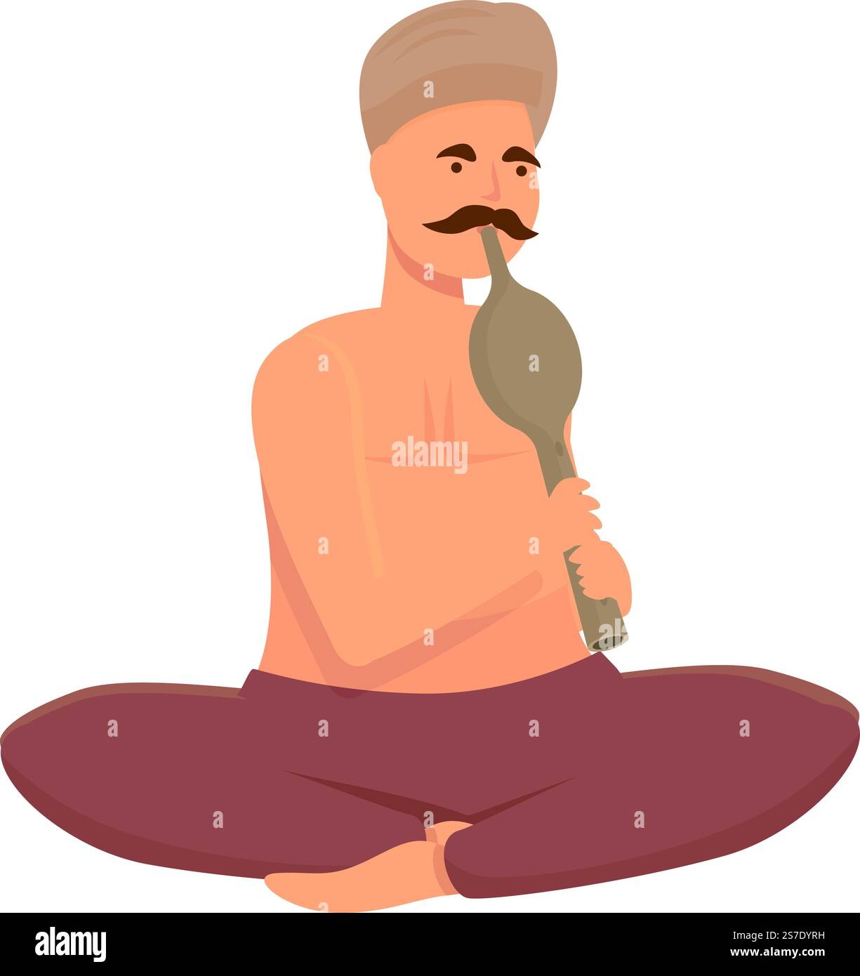 Indian man icon cartoon vector. Snake charmer. Fakir people. Indian man ...