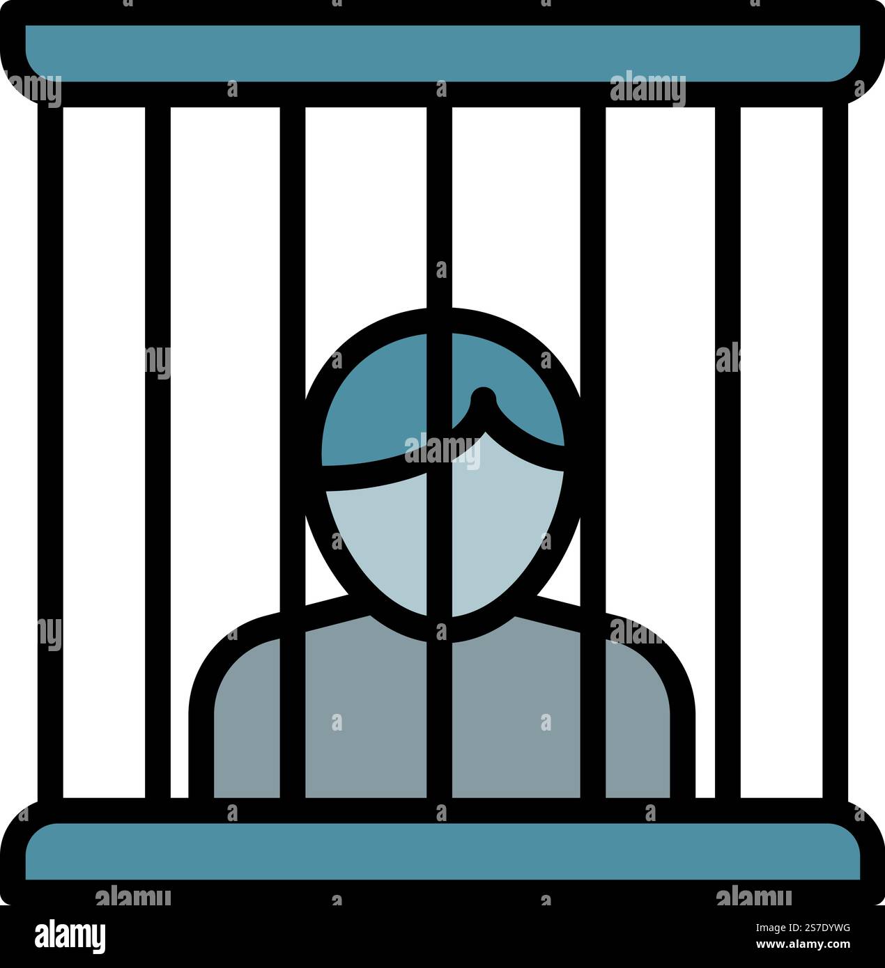 Prison man icon outline vector. Police equipment. Badge security ...