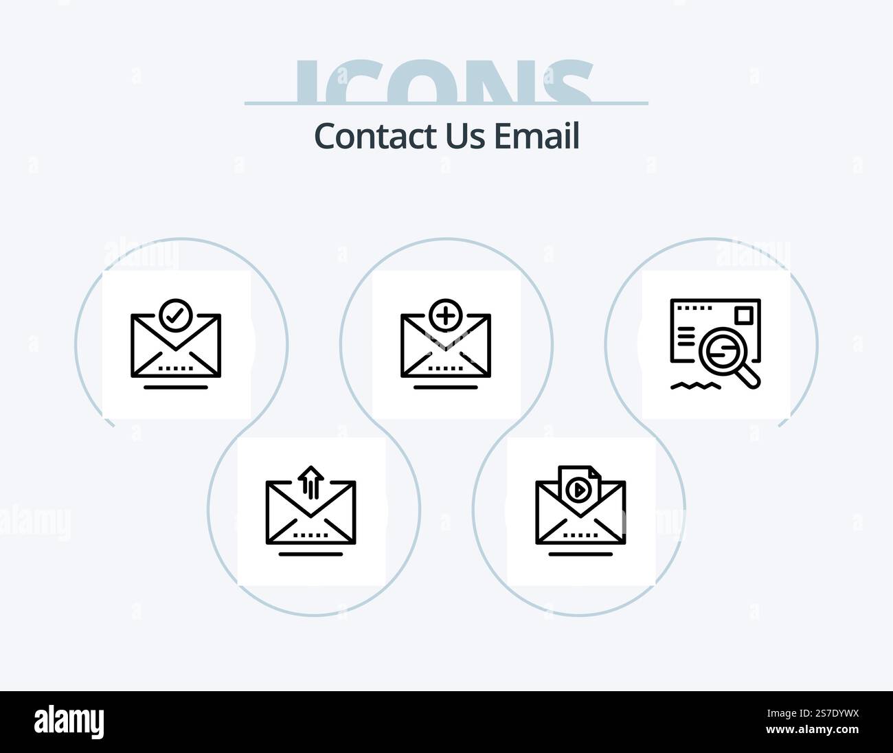 Email Line Icon Pack 5 Icon Design. email. add. email. message. email ...