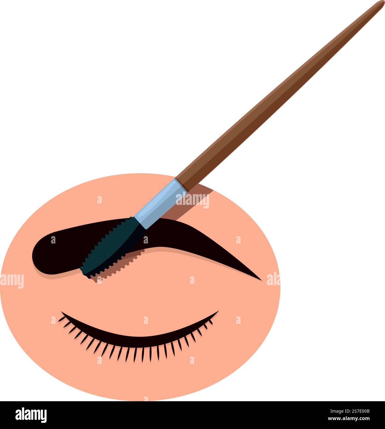 Beauty brow icon cartoon vector. Salon correction. Face woman. Beauty ...