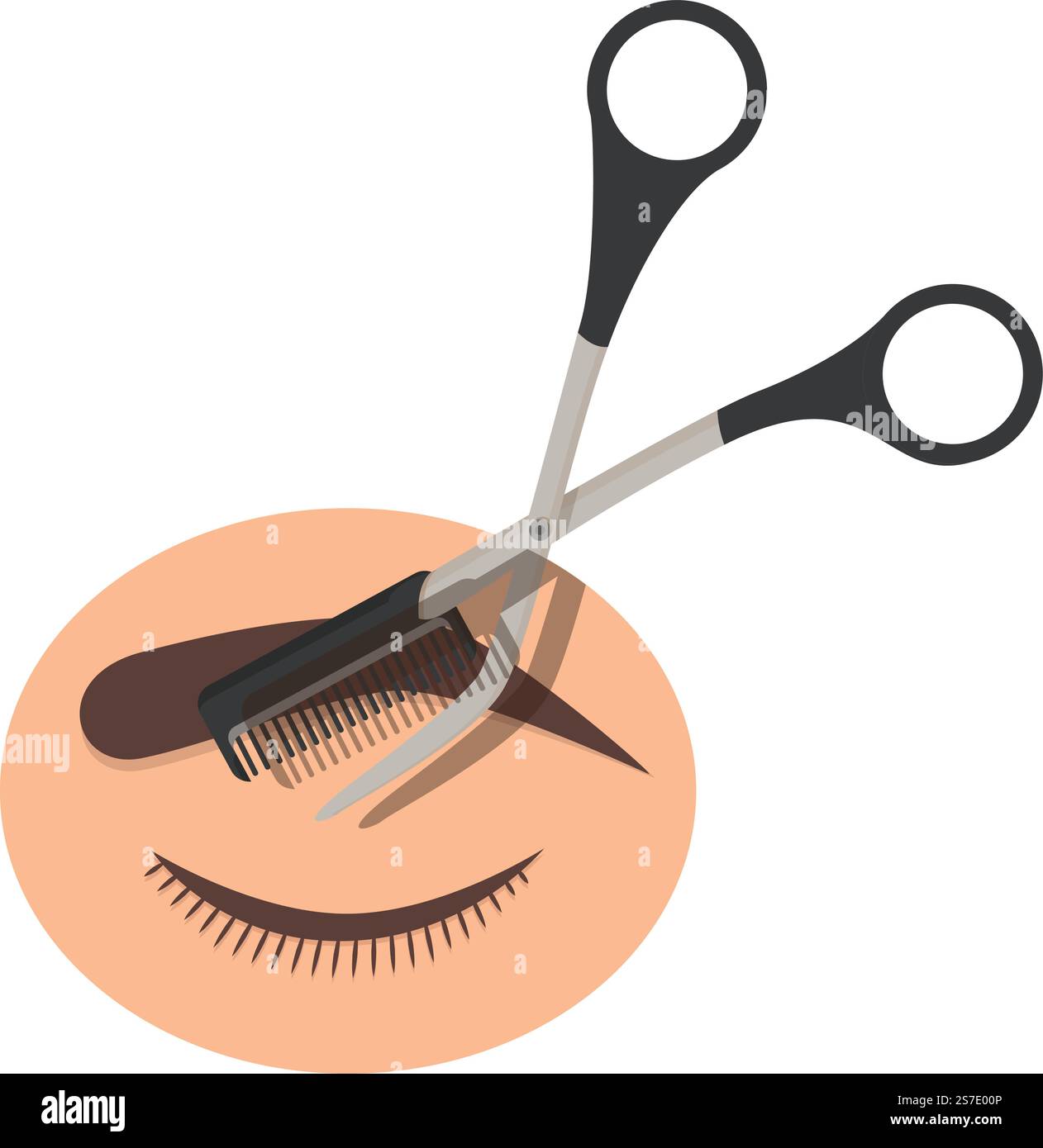 Eyebrow correction icon cartoon Stock Vector Images - Alamy