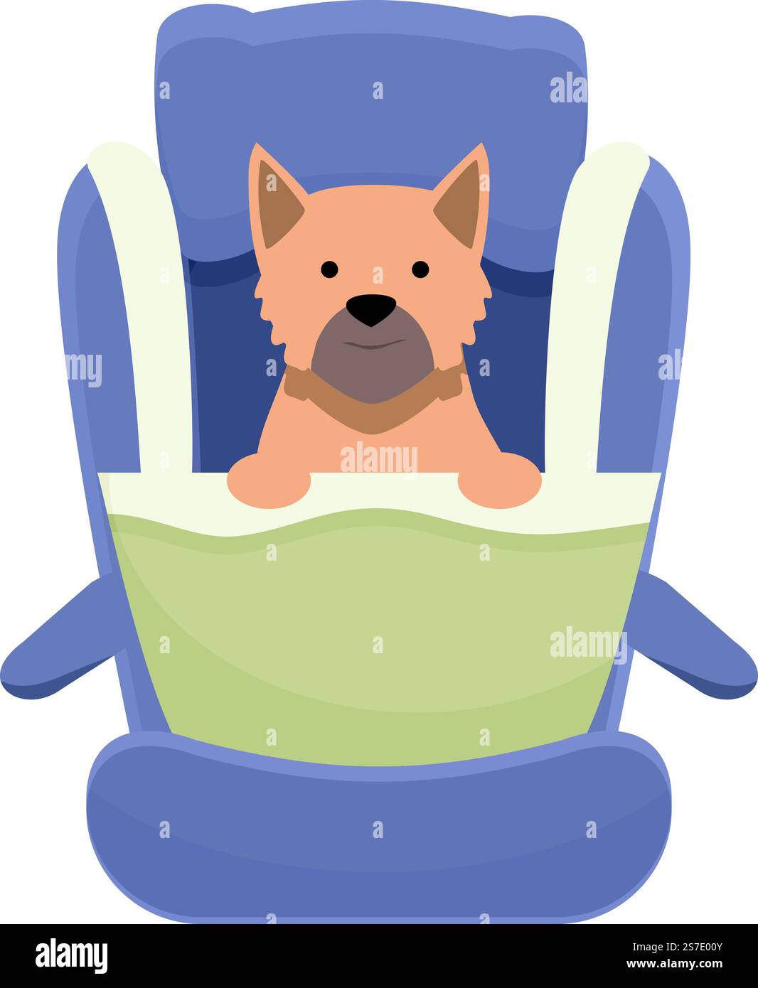 Pet vehicle seat icon cartoon vector. Dog travel. Auto drive. Pet ...