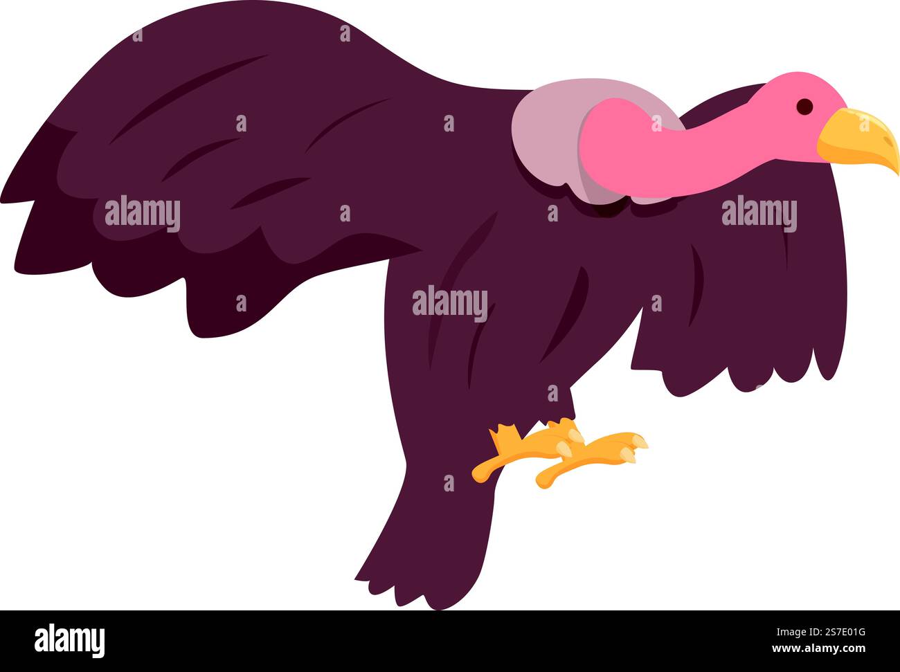 Flying vulture icon cartoon vector. Bird evil. Griffon tree. Flying ...