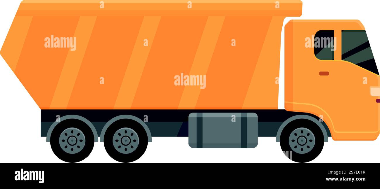 Transport truck icon cartoon vector. Tipper dump. Machine vehicle ...