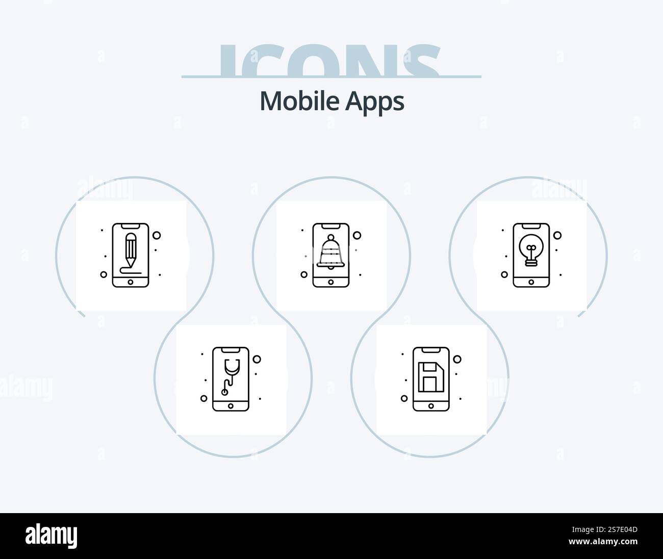 Mobile Apps Line Icon Pack 5 Icon Design. interface. apps. mobile. app ...