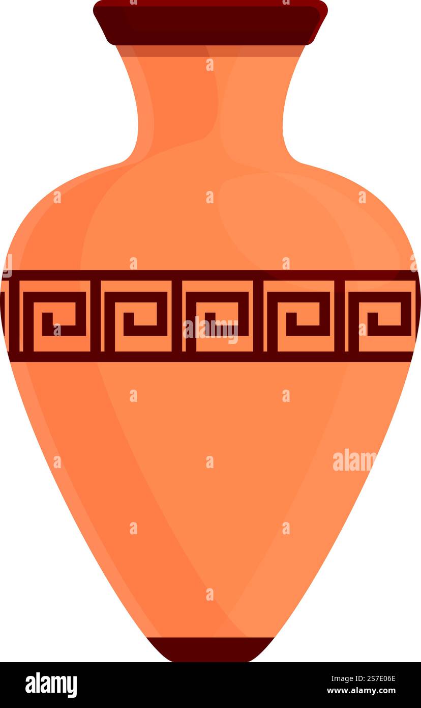 Greek vase icon cartoon vector. Rome history. Statue classic. Greek ...