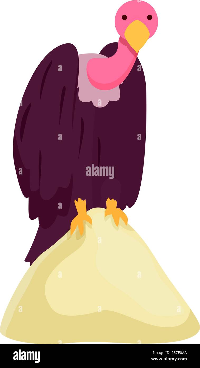 Stone vulture icon cartoon vector. Bird mascot. Griffon feather. Stone ...