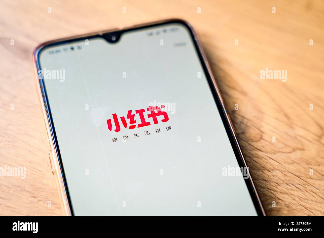 Barcelona, Spain. 15th Jan, 2025. The Rednote social media app logo is ...