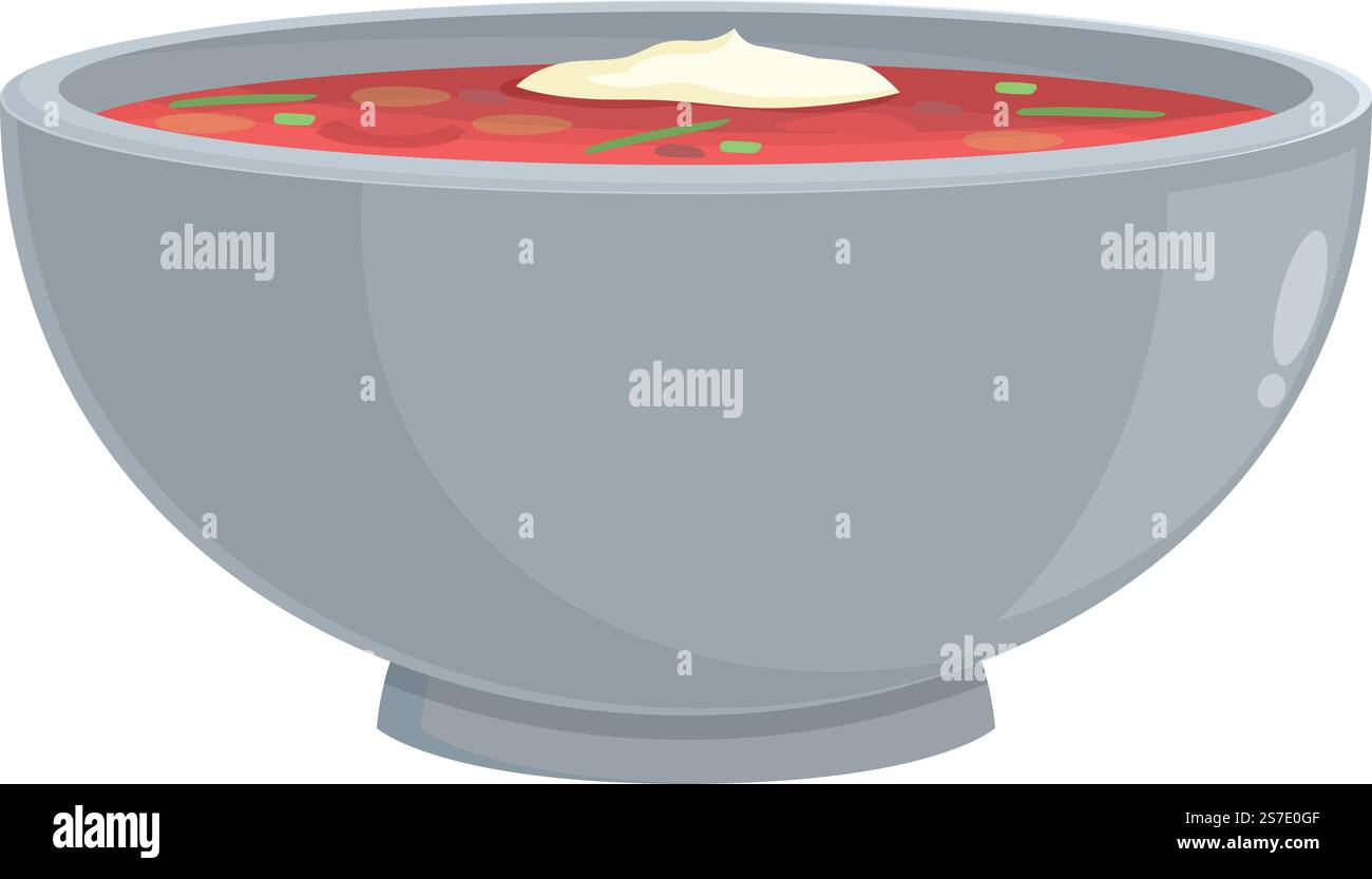 National food icon cartoon vector. Borsch dish. Recipe soup. National ...