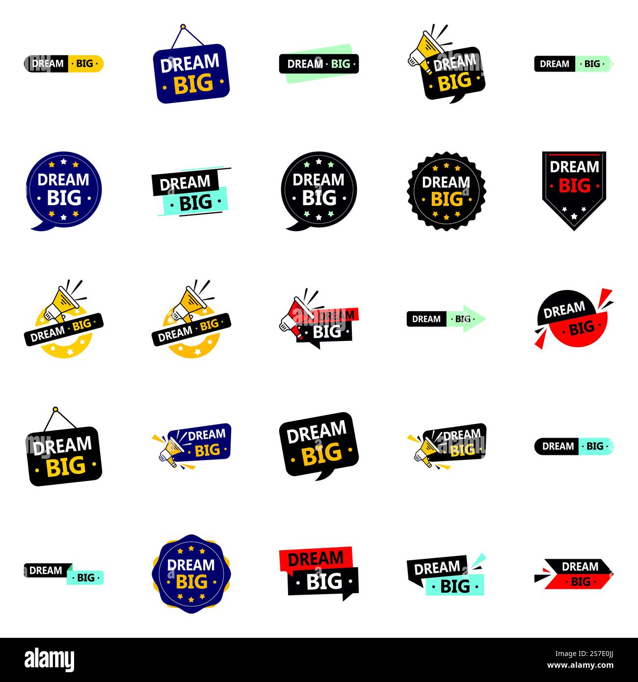 Dream Big 25 Fresh Vector Designs for Believing in Yourself Stock ...