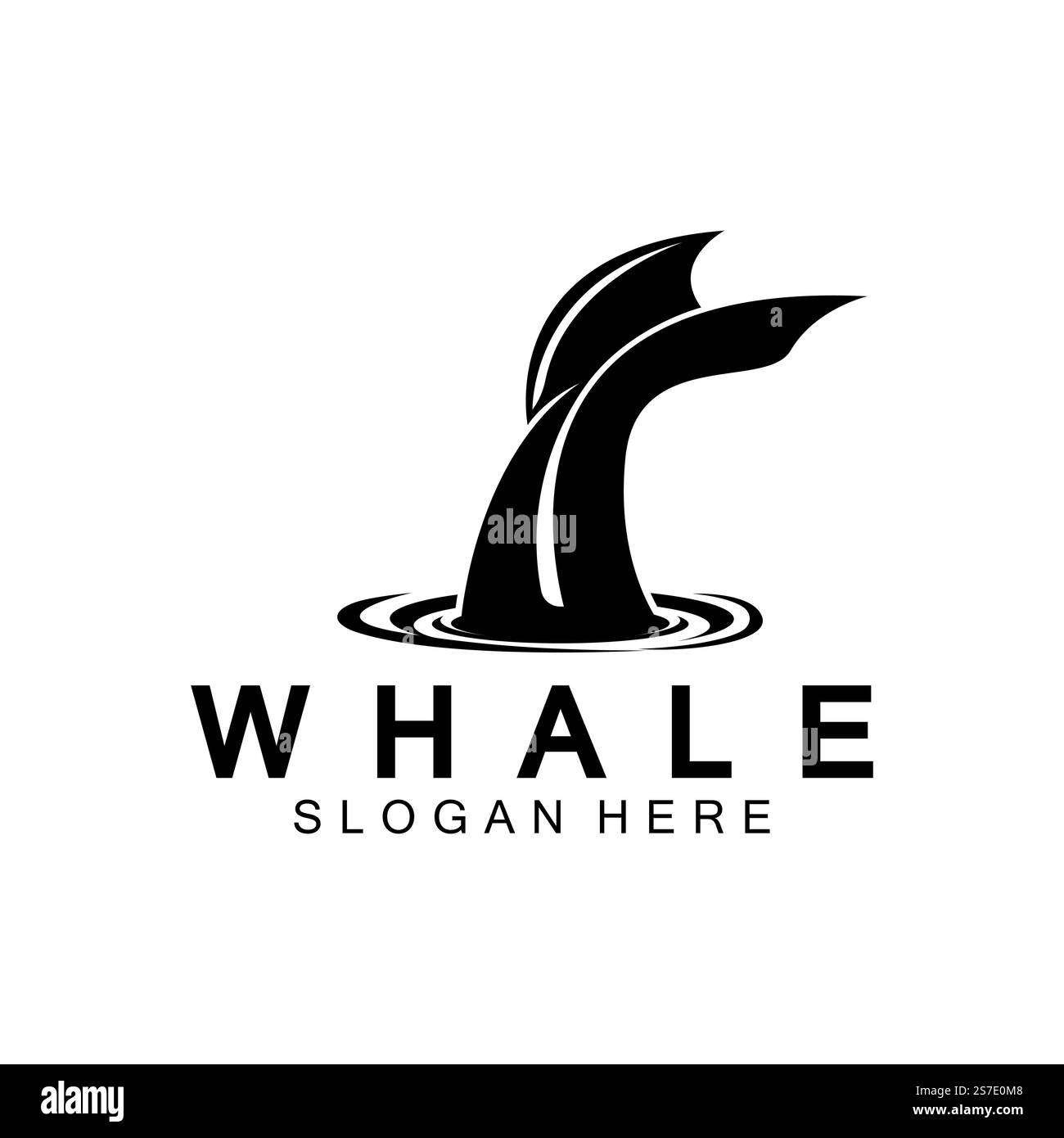 whale tail logo vector illustration design. Whale tail graphic icon ...