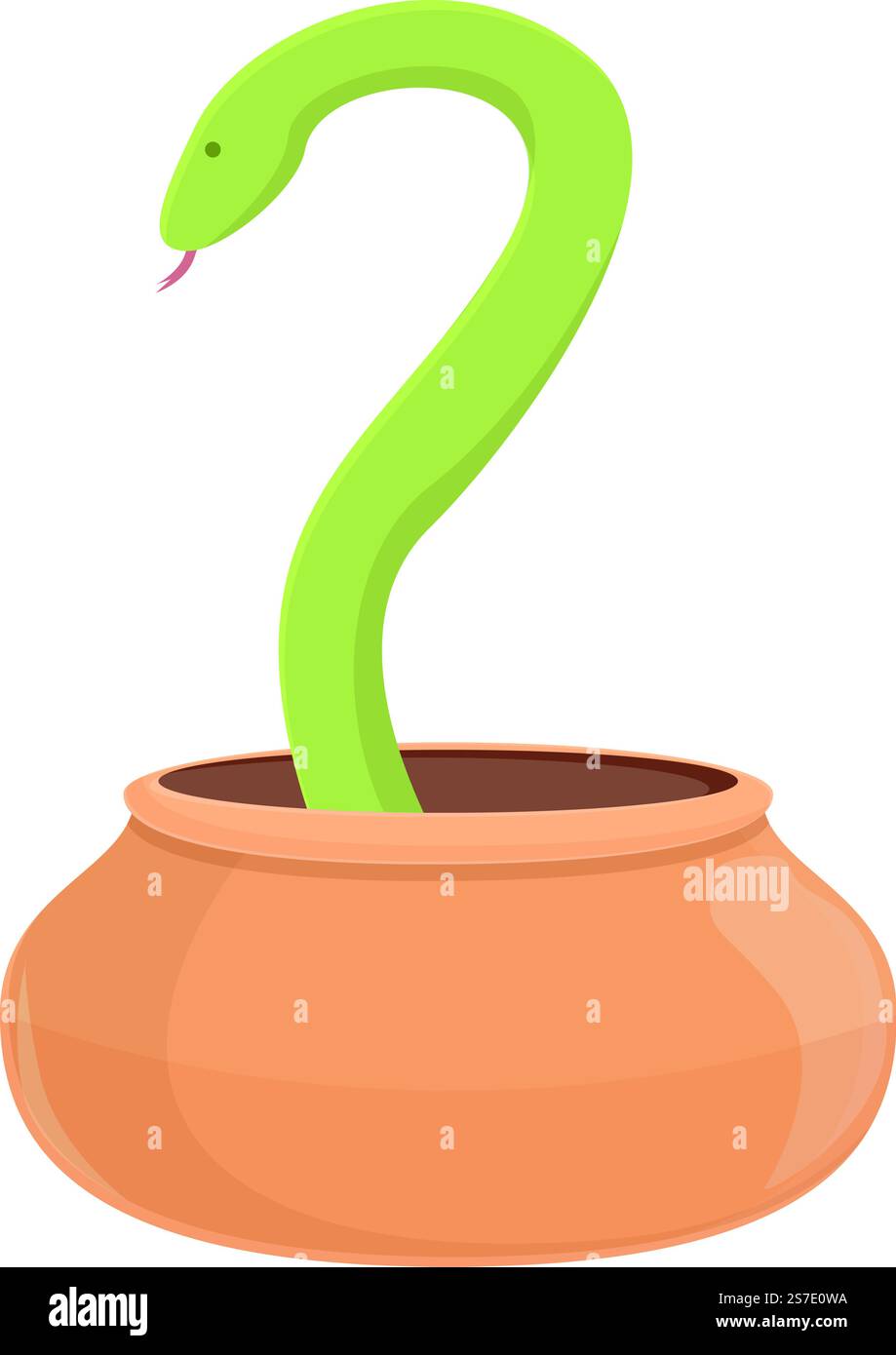Small snake basket icon cartoon vector. Indian charmer. Asian care ...