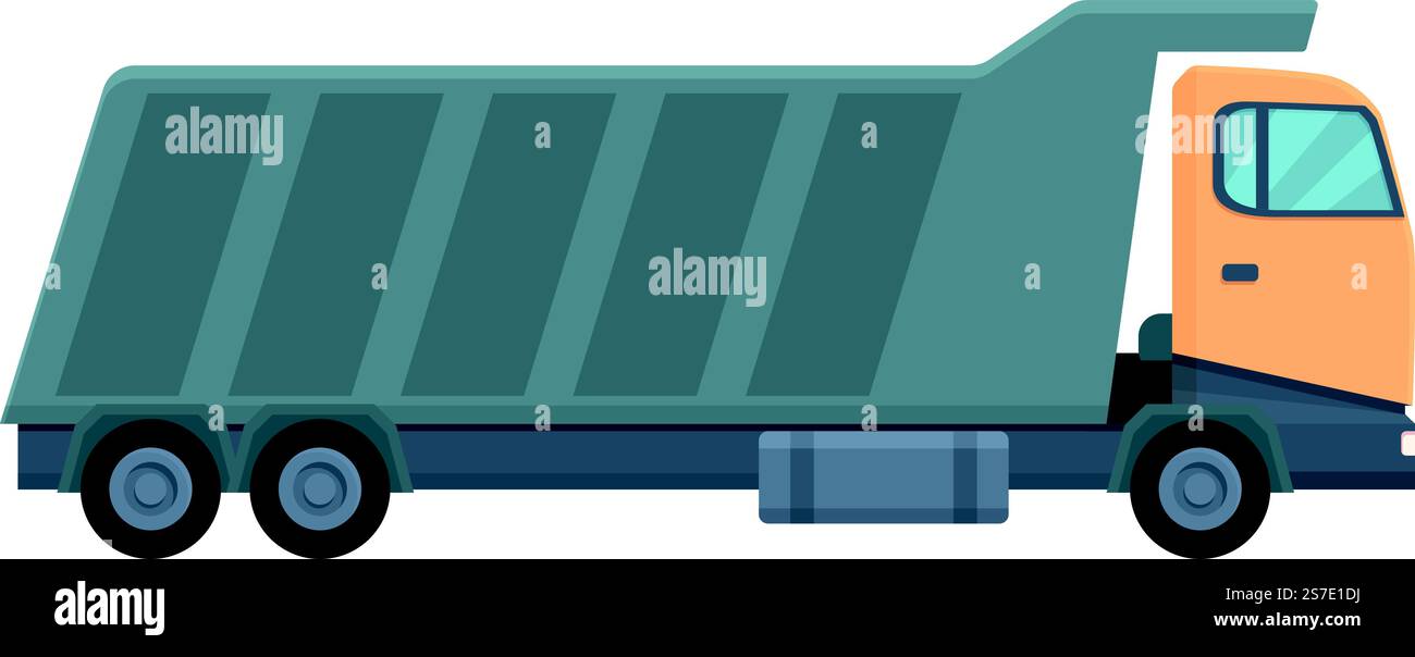 Dumper truck icon cartoon vector. Tipper dump. Machine vehicle. Dumper ...