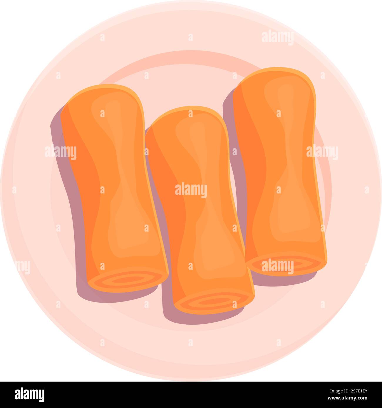 Food spring roll icon cartoon vector. Restaurant menu. Meal egg. Food ...