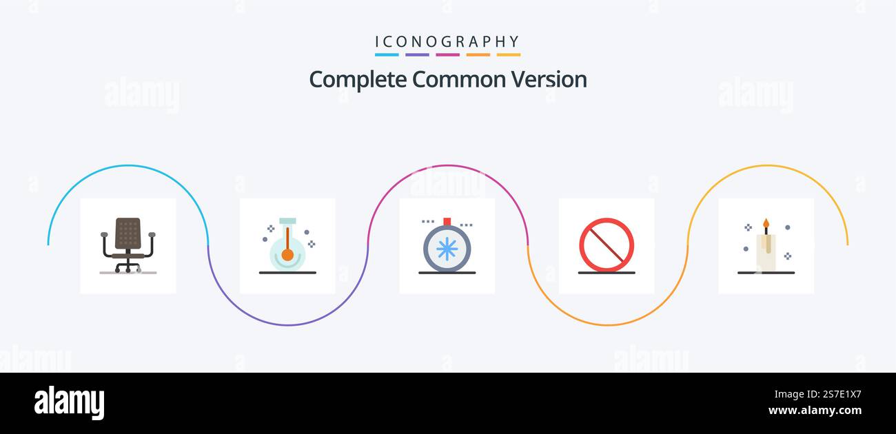 Complete Common Version Flat 5 Icon Pack Including christmas. stop ...
