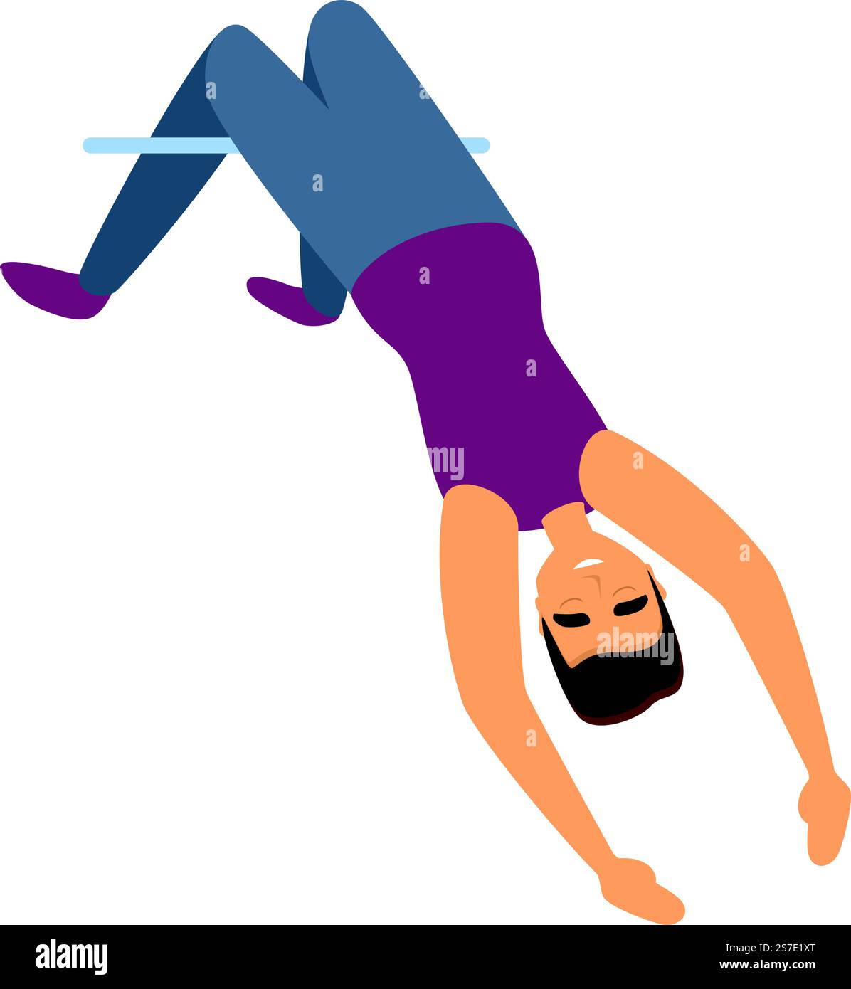 Man acrobat icon cartoon vector. Aerial hoop. Carnival balancing. Man ...